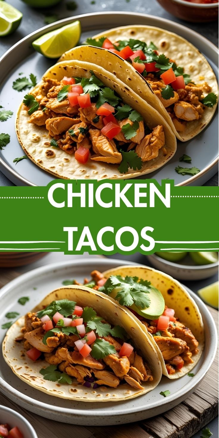 Best Chicken Tacos Recipe (Stovetop or Crockpot) - Home Recipe Guide